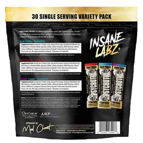 Insane Labz | Psychotic GOLD | Pre-Workout 30 single Variety Pack Pre-